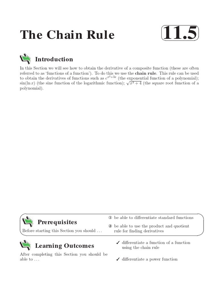 Chain Rule | PDF | Function (Mathematics) | Derivative
