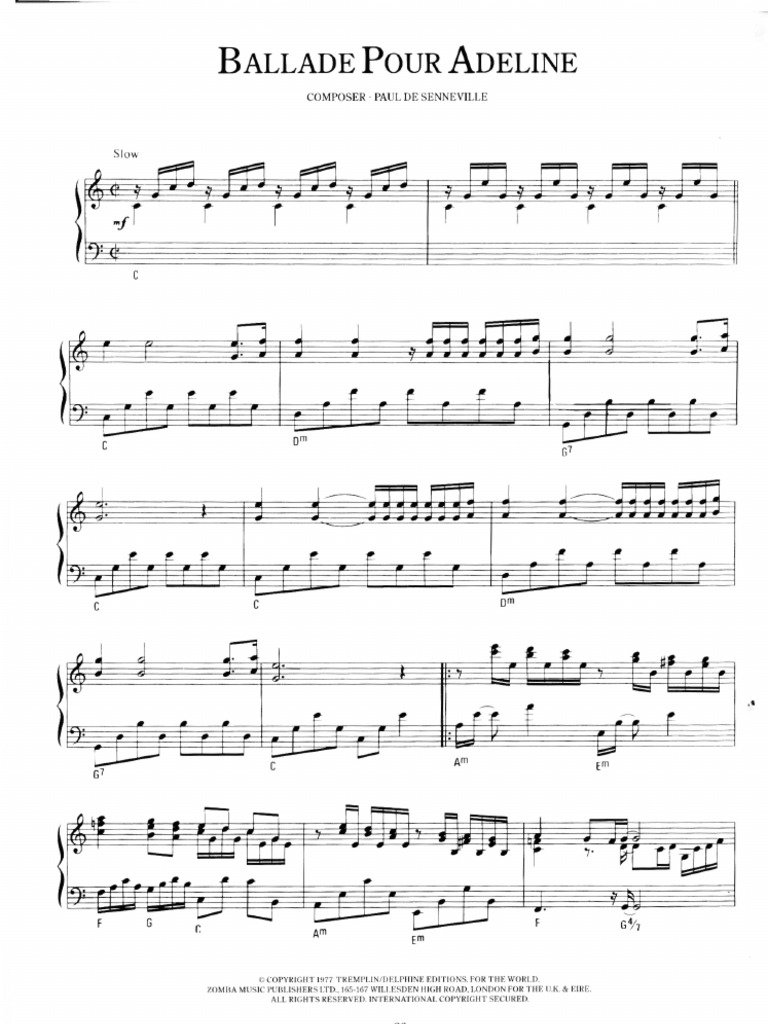 Ballade For Adeline | PDF