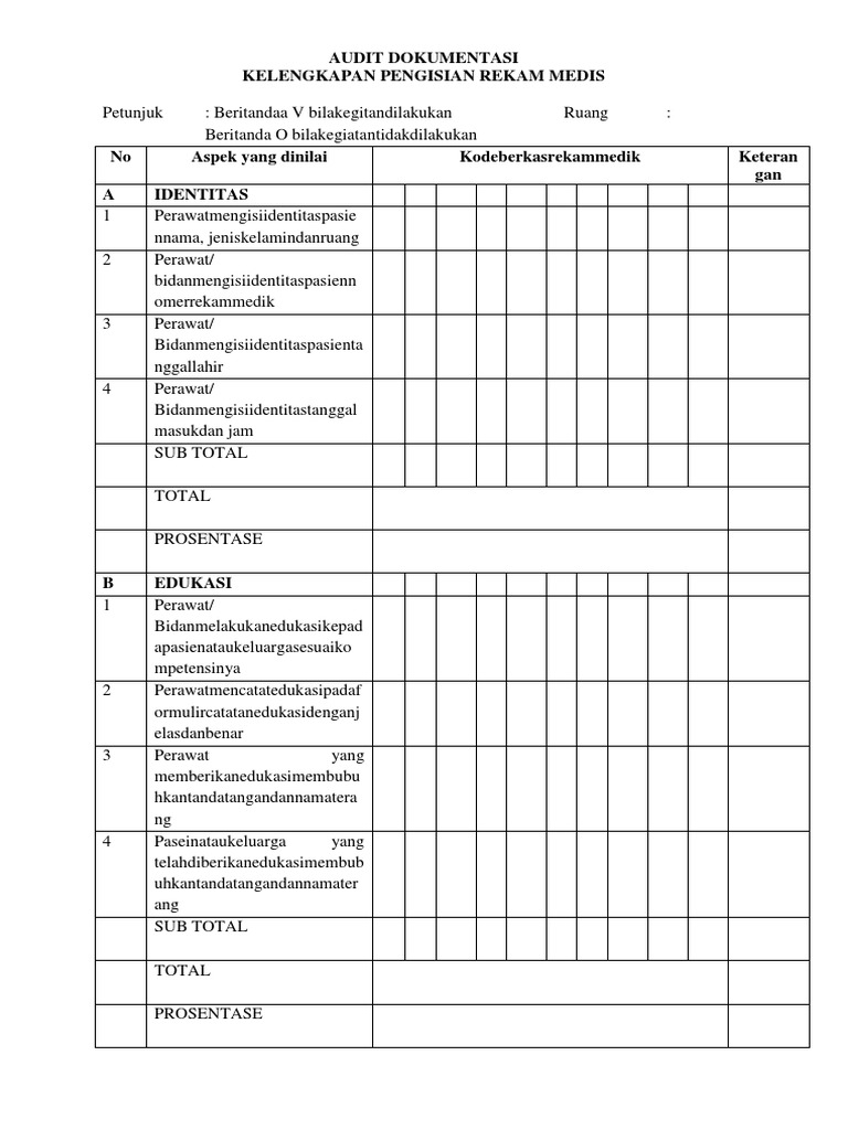 Audit Keperawatan | PDF