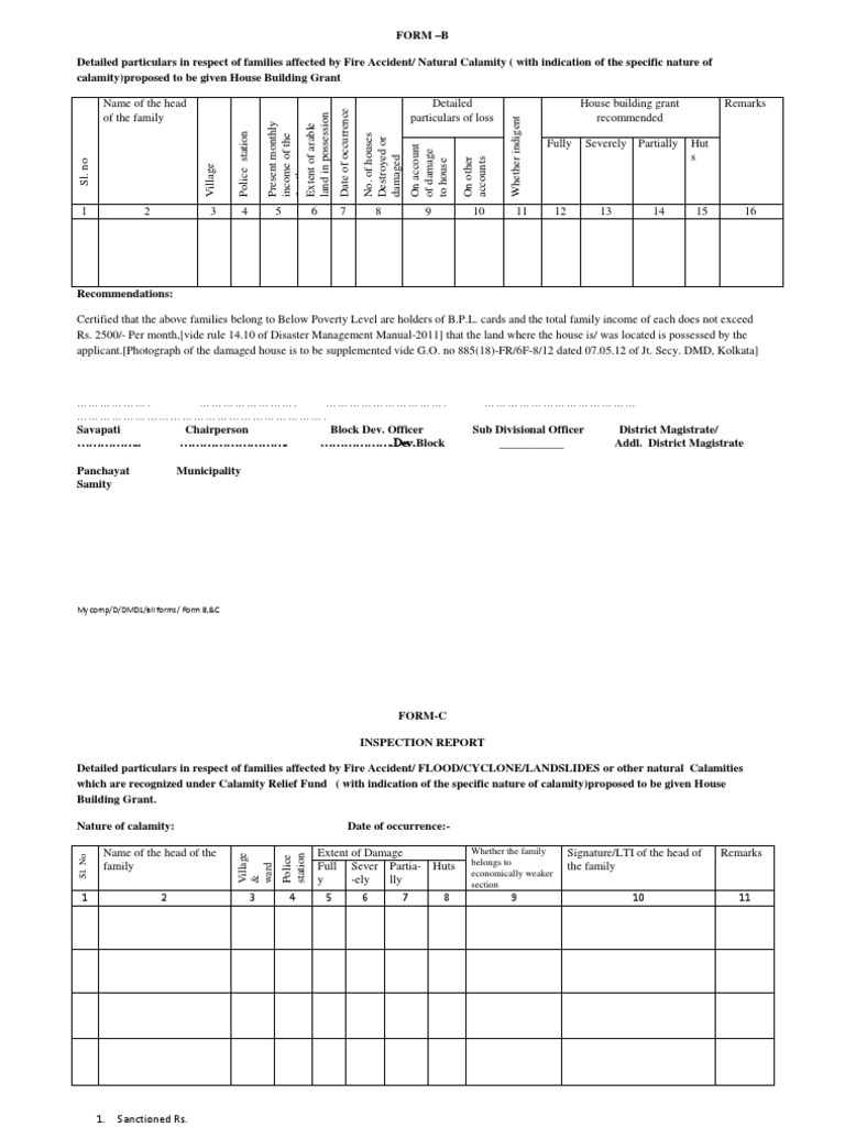 My comp/D/DMD1/all Forms/ Form B,&C | Download Free PDF | Natural ...