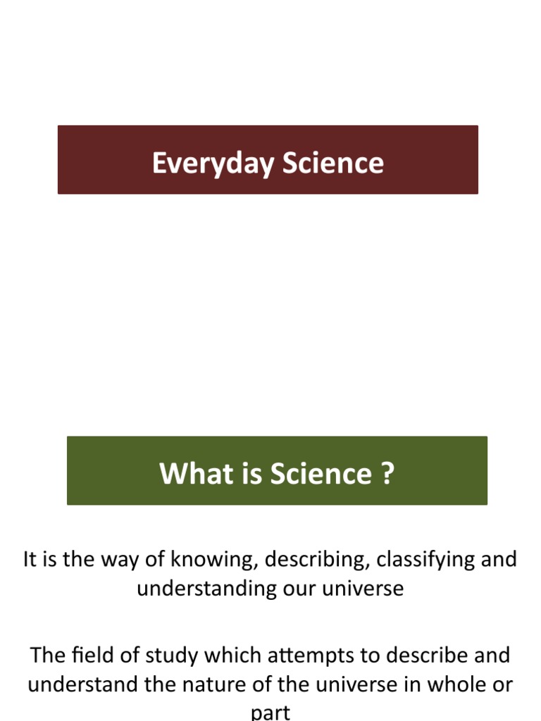 Understanding the Nature of Science: Distinguishing Features, Non ...