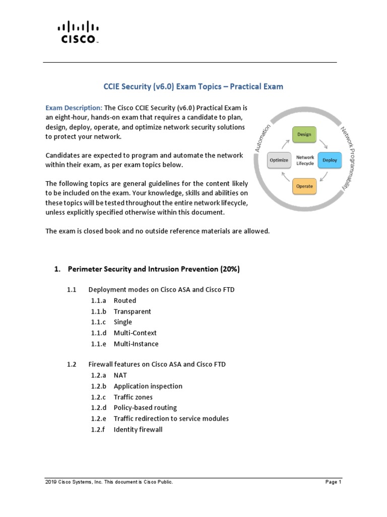 CCIE Security v6 Exam Topics | PDF | Virtual Private Network | Cisco ...