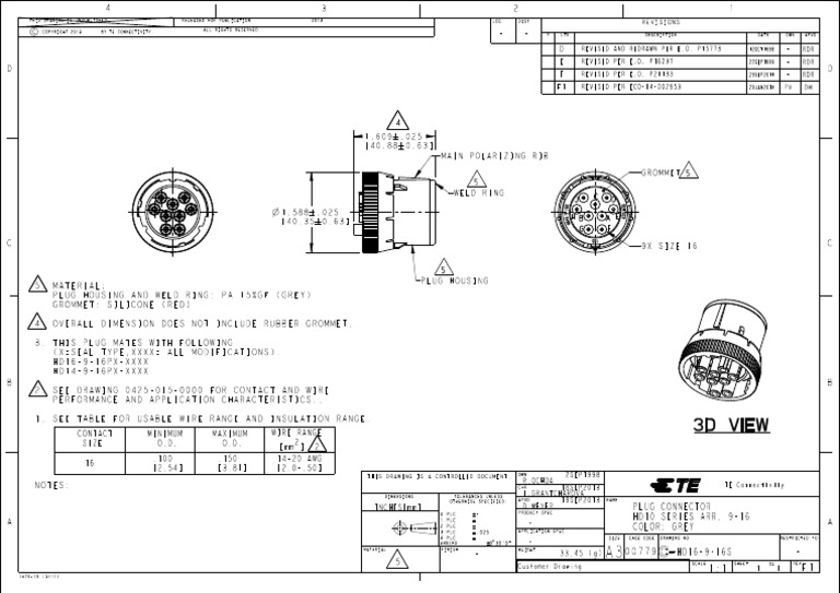 NG CD HD16-9-16S F1 PDF Hd16-9-16s-Env drw-960931 | PDF | Electrical ...