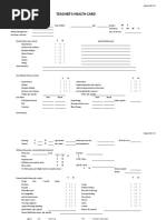 School Health Examination Card For Elementary | PDF | Human Tooth ...