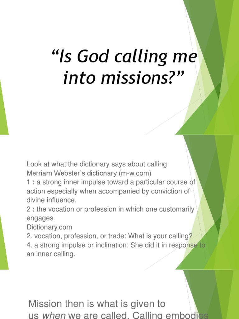 Calling Powerpoint | PDF | Missionary (Lds Church) | Isaiah