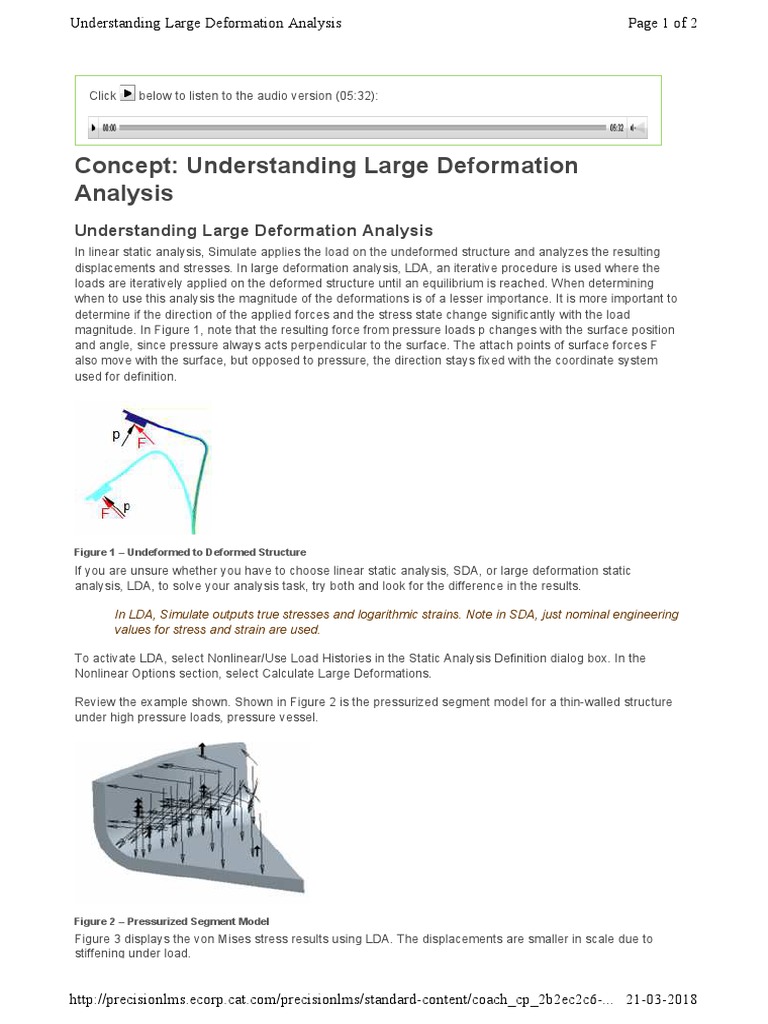 Understanding Large Deformation Analysis | PDF | Deformation (Mechanics ...