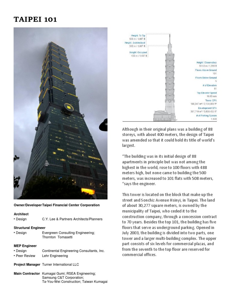 As - Case Study - Taipei 101 | PDF | Truss | Framing (Construction)