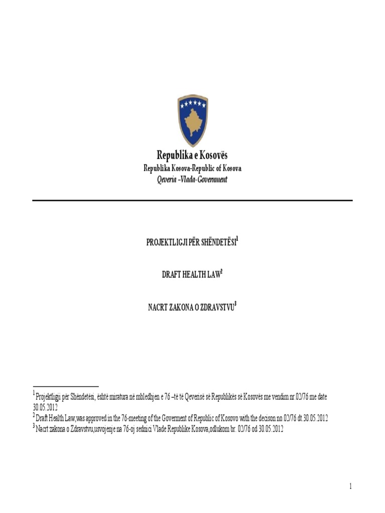 Projektligji Per Shendetesi | PDF