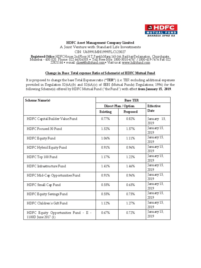 HDFC Mutual Fund | PDF | Mutual Funds | Investing