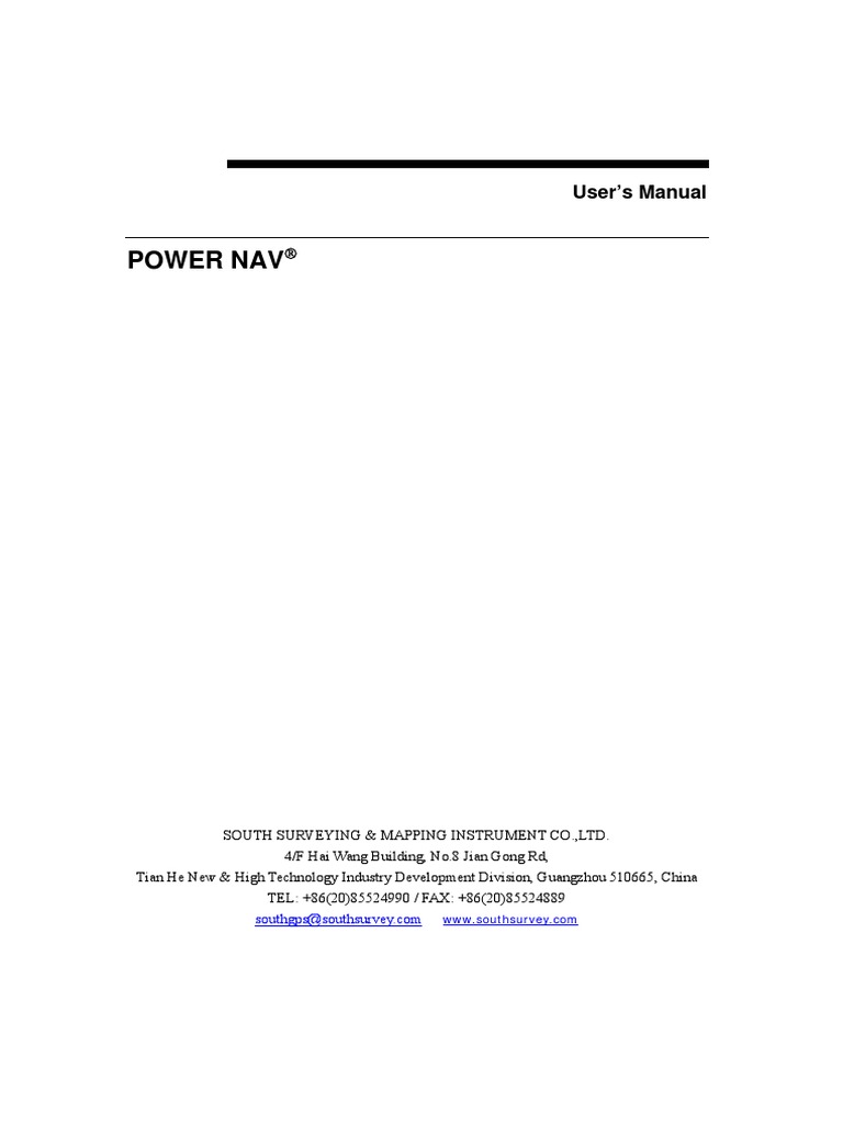 Power Nav: User's Manual | PDF | Icon (Computing) | Geomatics