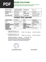Pressure Test Report - Sample | PDF