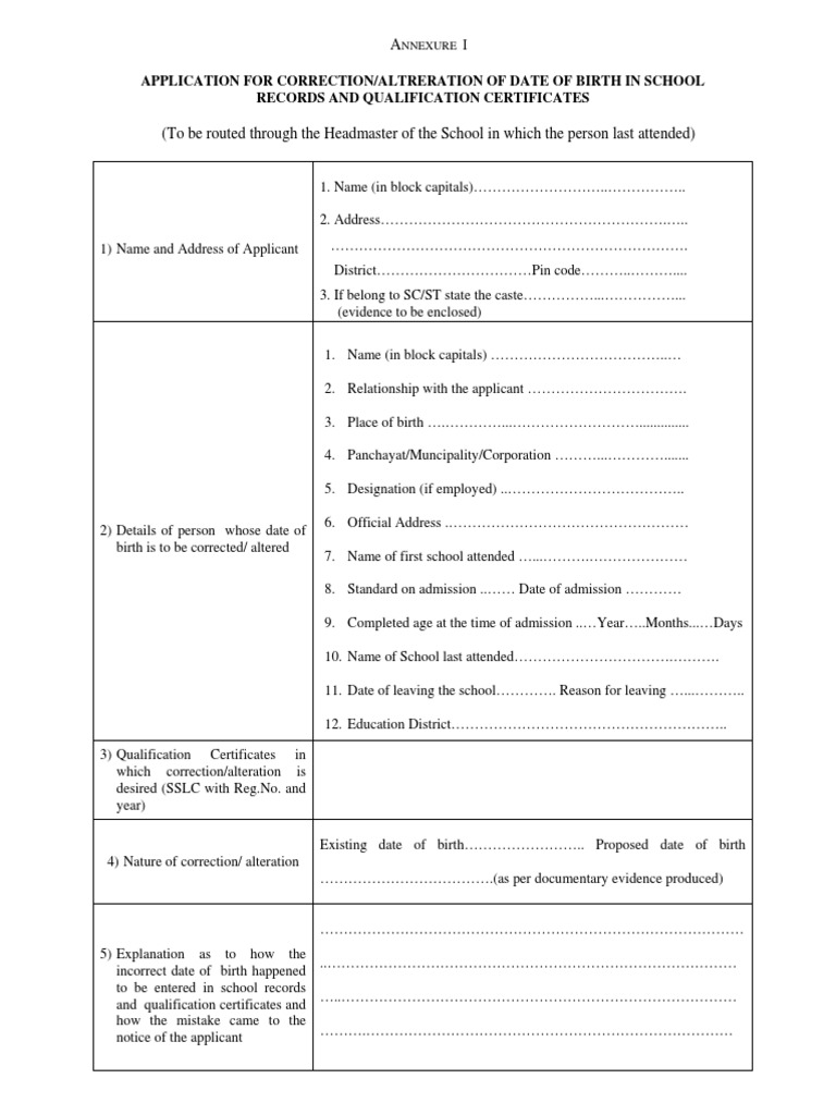 Date of Birth Correction PDF | PDF | Notary Public | Affidavit