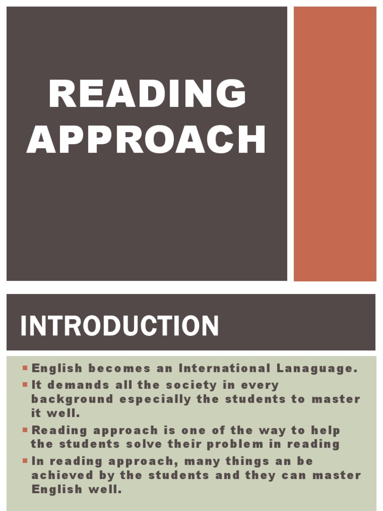Reading Approach | PDF | Reading Comprehension | Neuropsychology