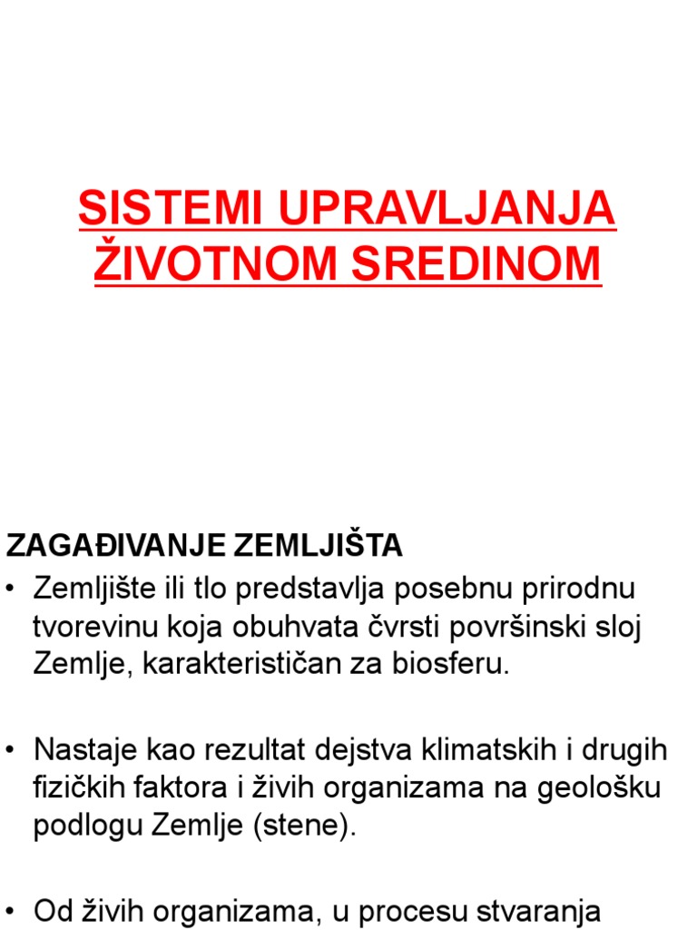 Zagadjivanje Zemljišta | PDF