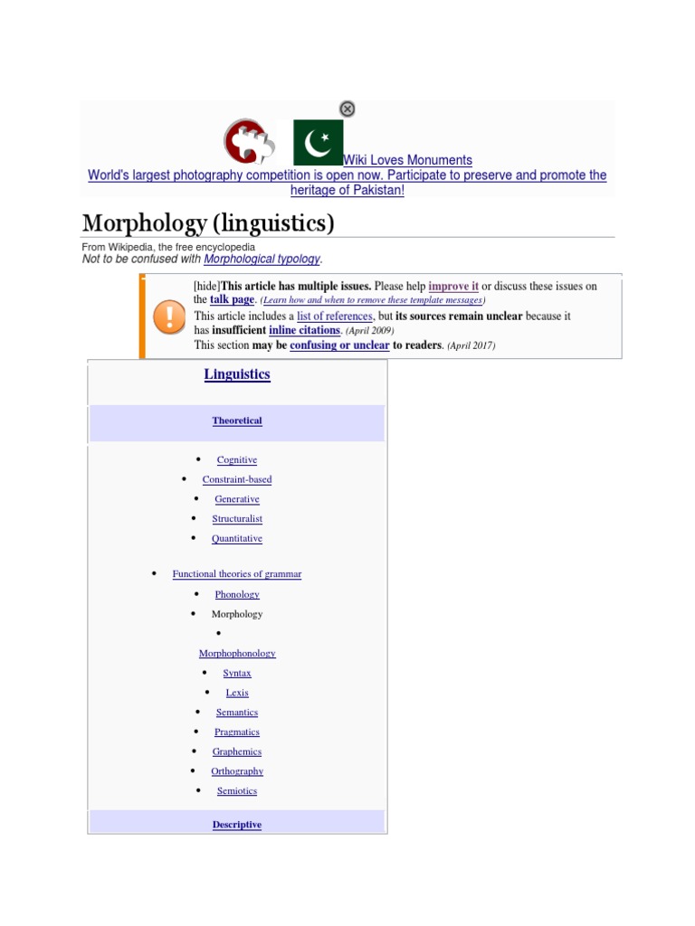 Morphology | PDF | Morphology (Linguistics) | Scientific Classification