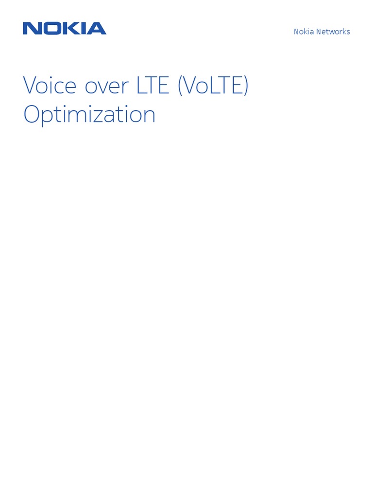 Nokia VoLTE Optimization White Paper EN PDF | PDF | Lte ...