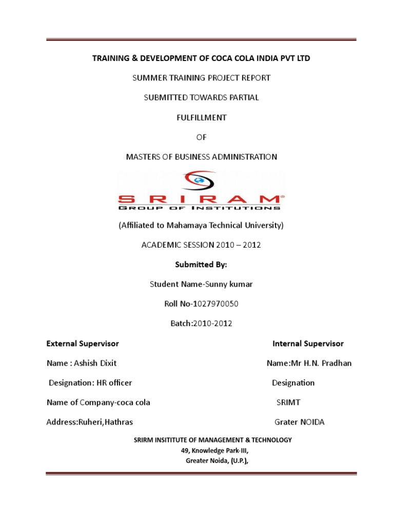 Coca-Cola Training Development HR | PDF | Coca Cola | Soft Drink