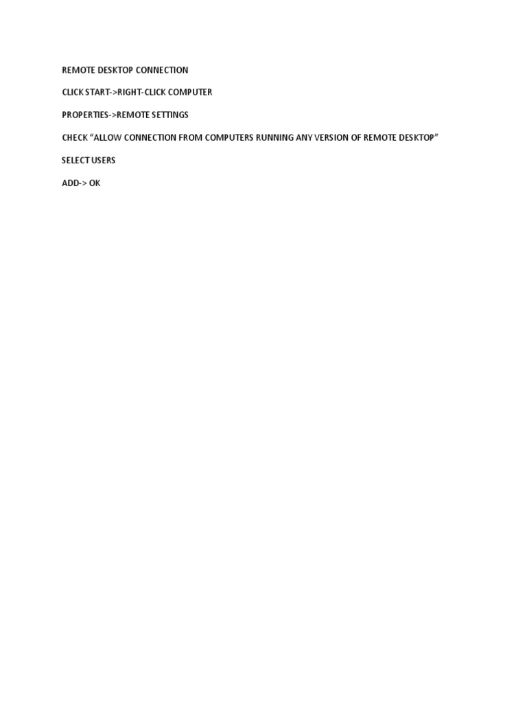 Remote Desktop Connection | PDF