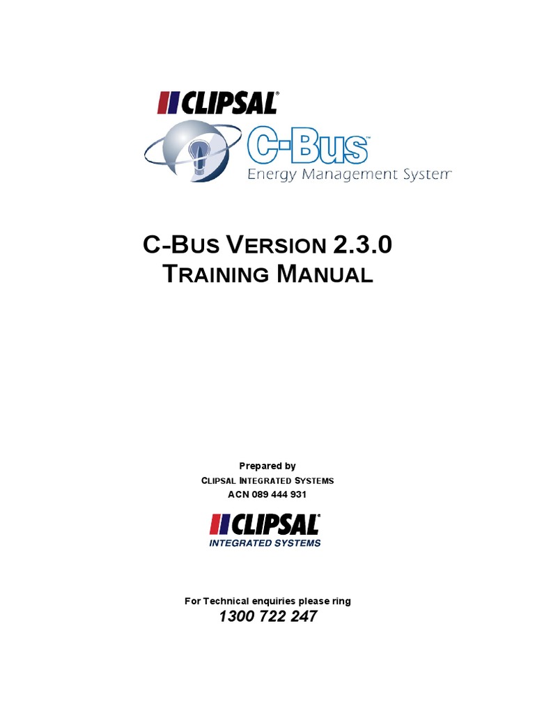 C-Bus Training Manual V2.3.0 | PDF | Power Supply | Switch