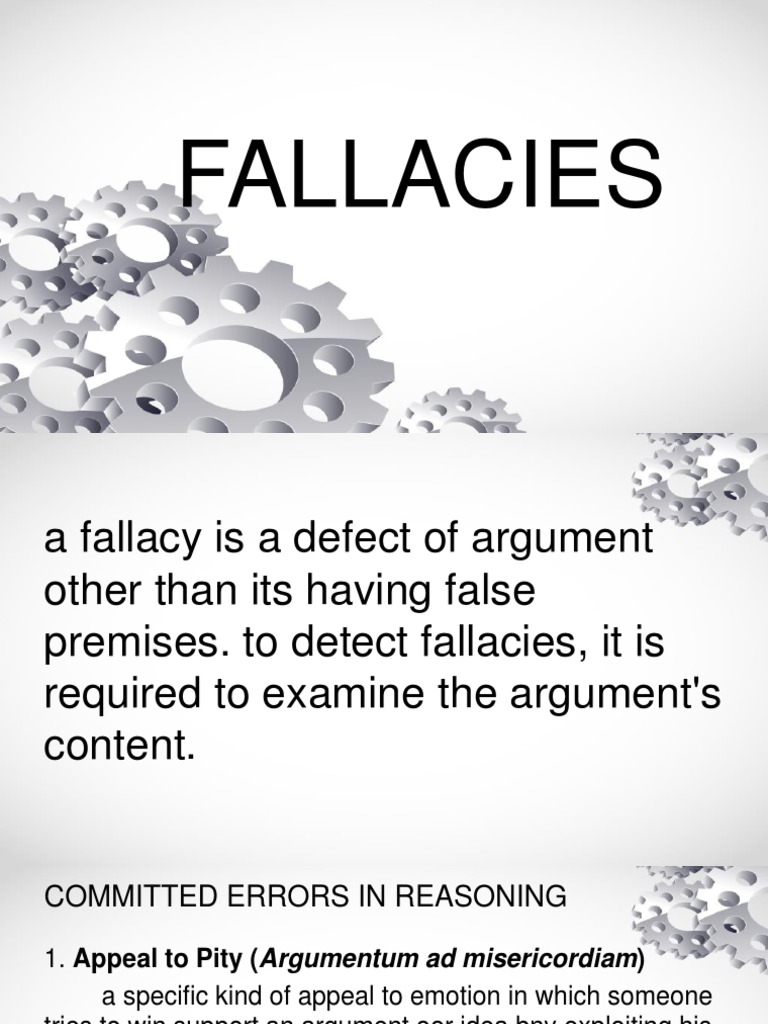 Fallacies | PDF | Fallacy | Argument