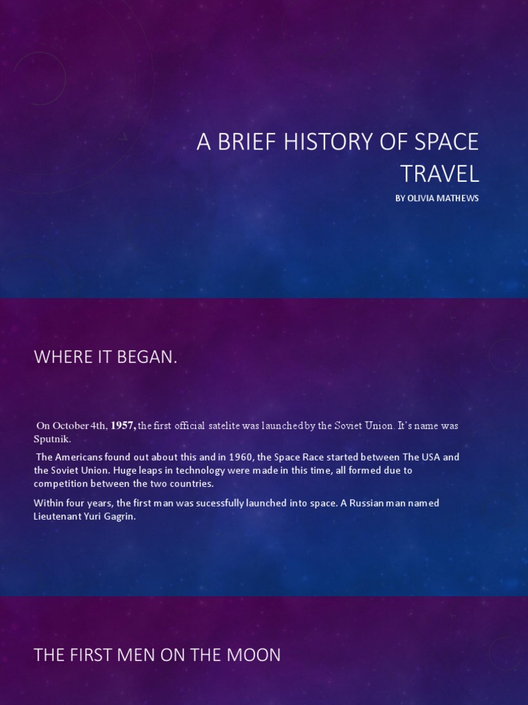 A Brief History of Space Travel | PDF