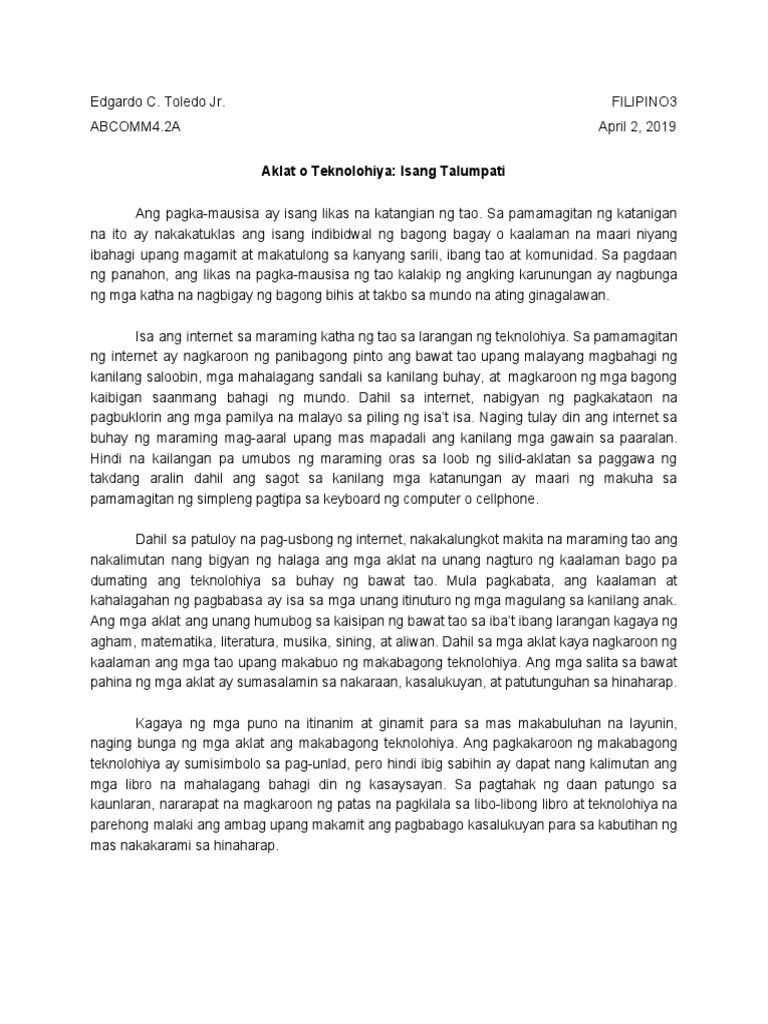 Filipino Talumpati | PDF