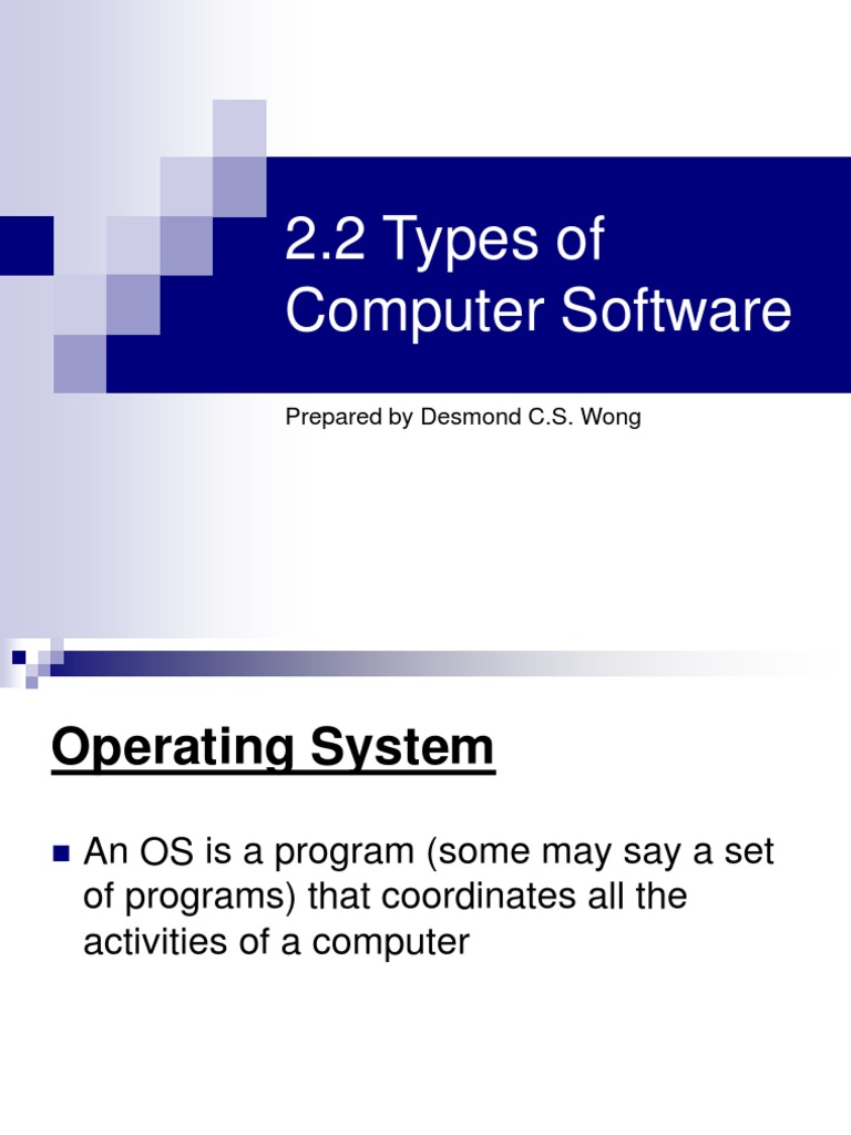 Computer Software Types | PDF | Operating System | Bios