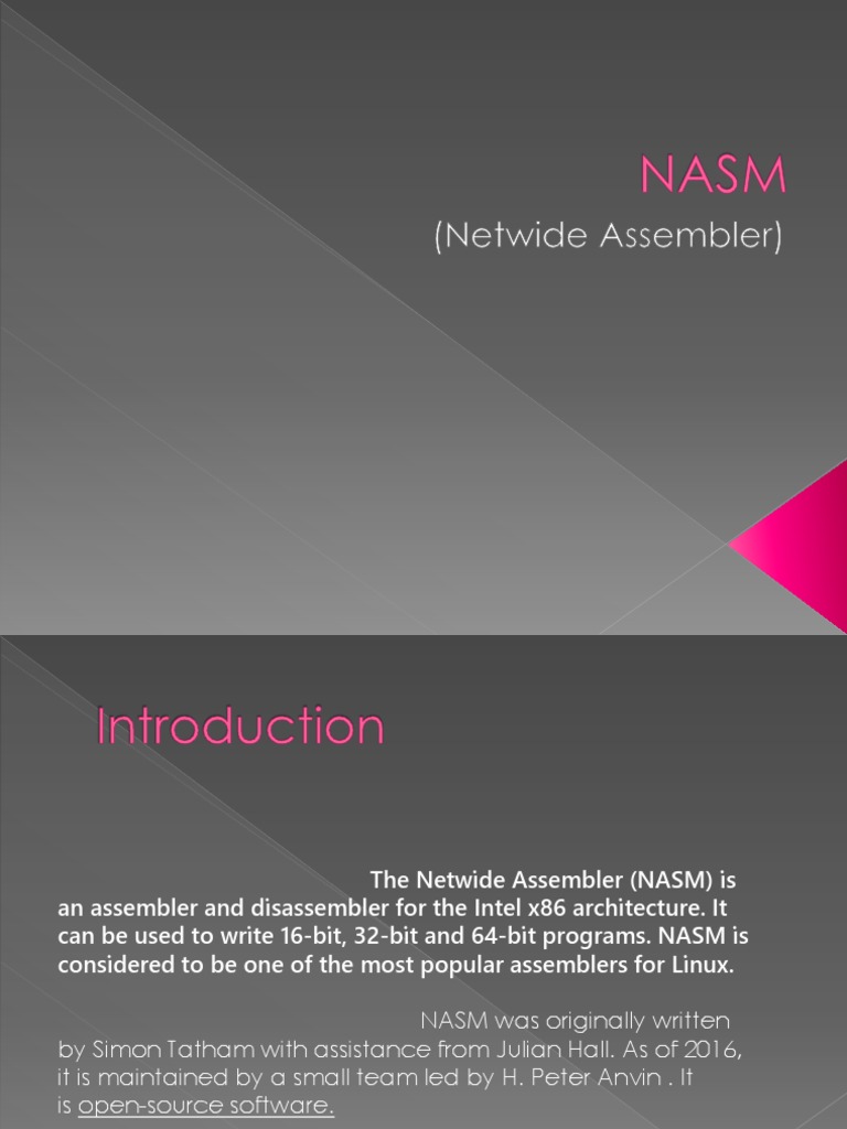 NASM | PDF | Operating System Technology | Computer Programming