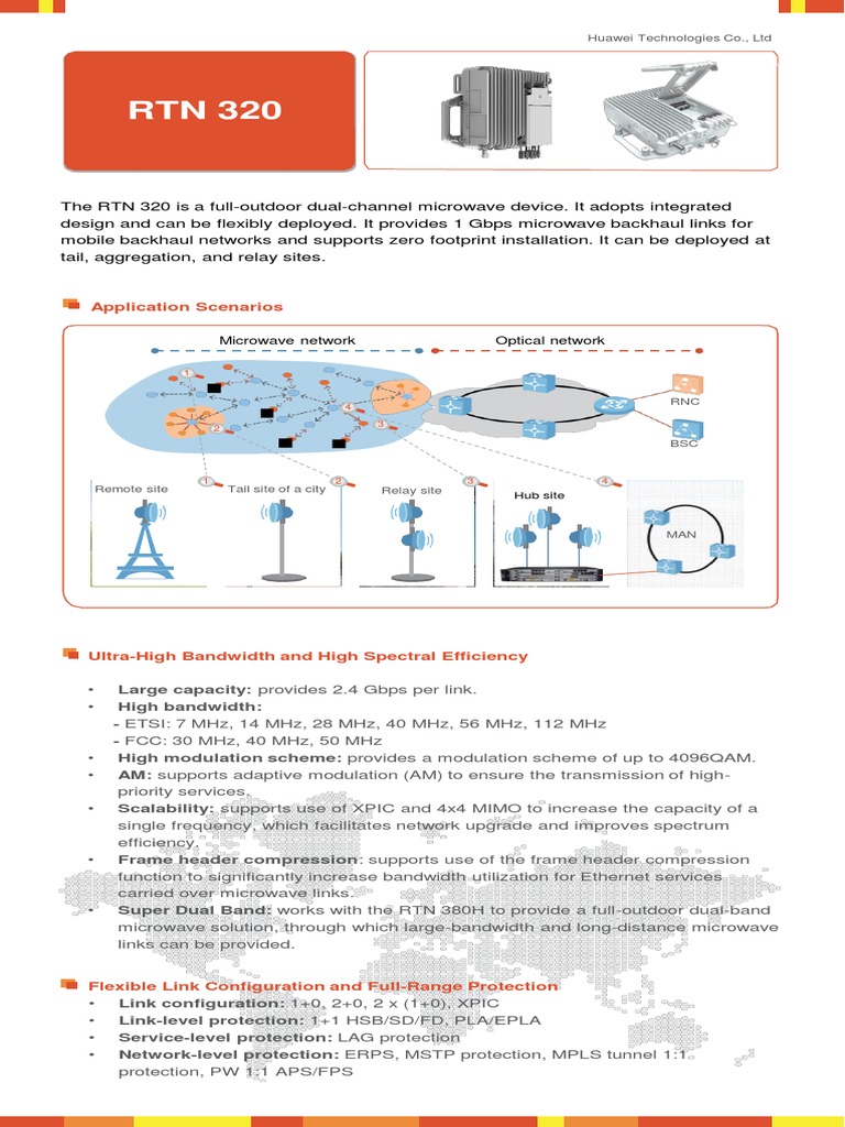 OptiX RTN 320 Brochure 01 PDF | PDF | Microwave | Wireless Lan