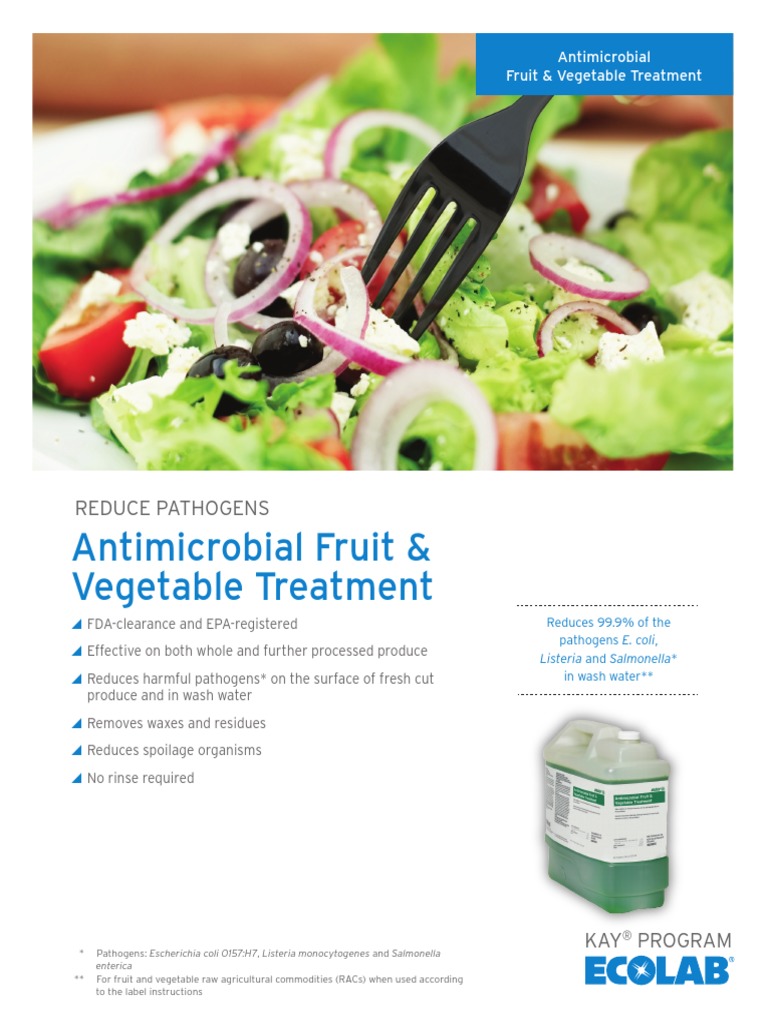Produce Pathogen Reduction Guide | PDF | Antimicrobial | Vegetables