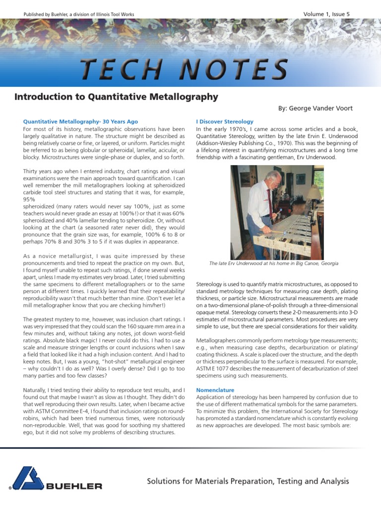 Introduction To Quantitative Metallography | PDF | Confidence Interval ...