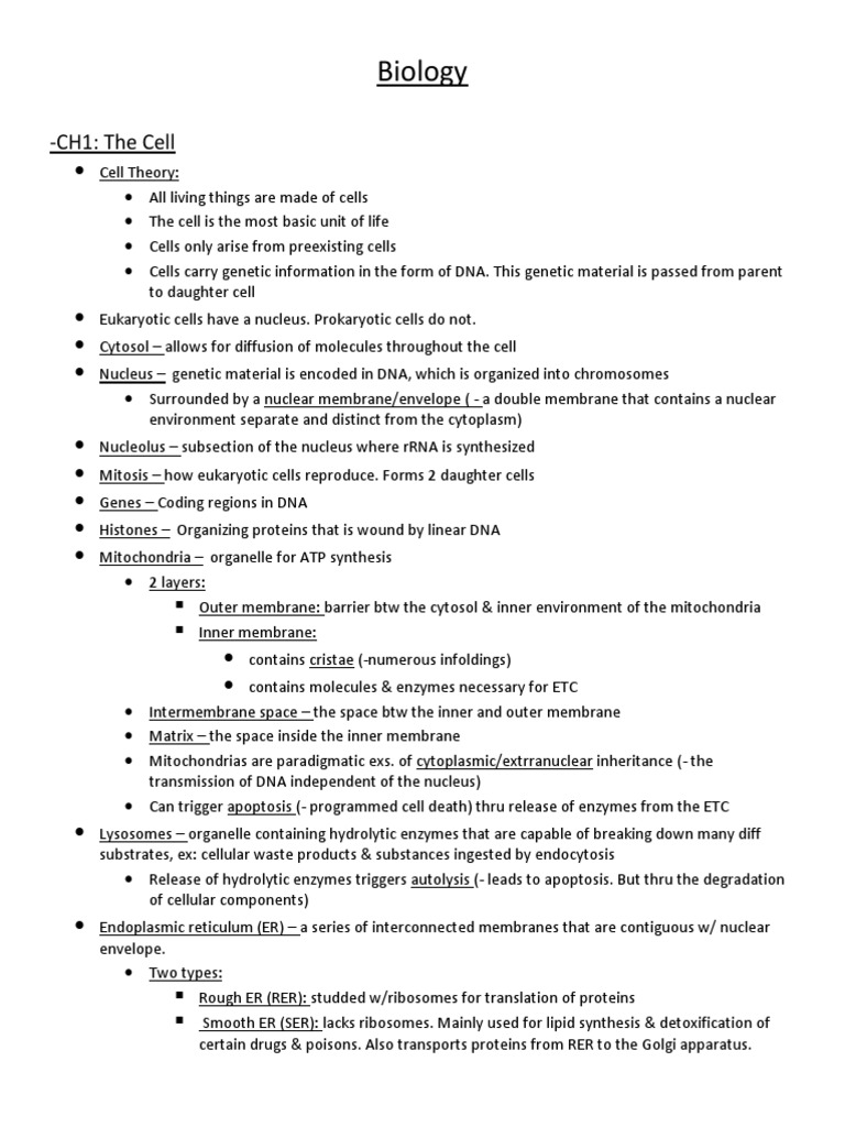 MCAT - Kaplan Biology Outline | PDF | Virus | Epithelium