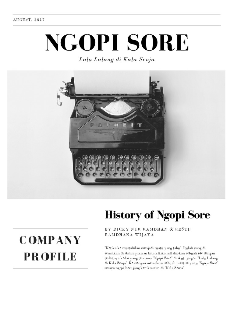 Company Profile Coffee Shop | PDF