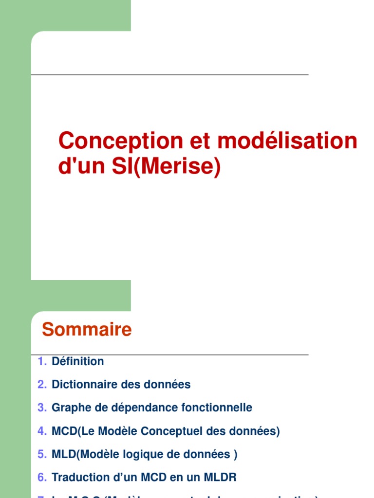 Merise | PDF | Domaines de l'informatique | Informatique