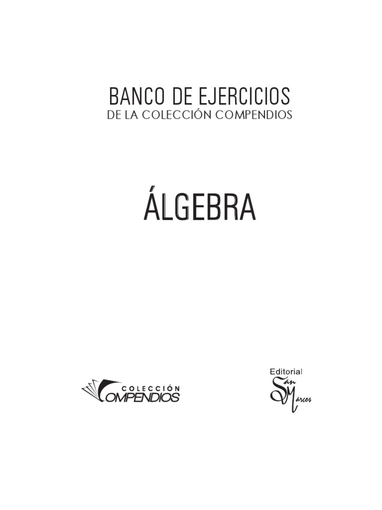 Algebra SN Ms - BCL Ejer | PDF | Exponenciación | Álgebra