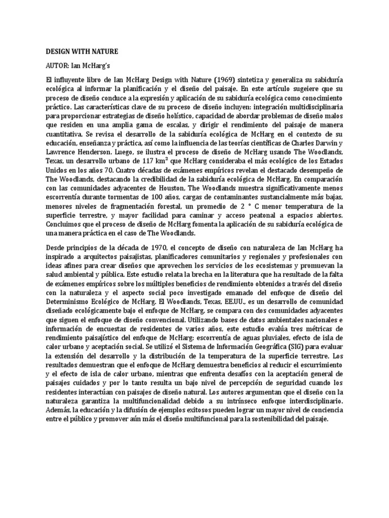 Design With Nature | PDF | Entorno natural | Naturaleza