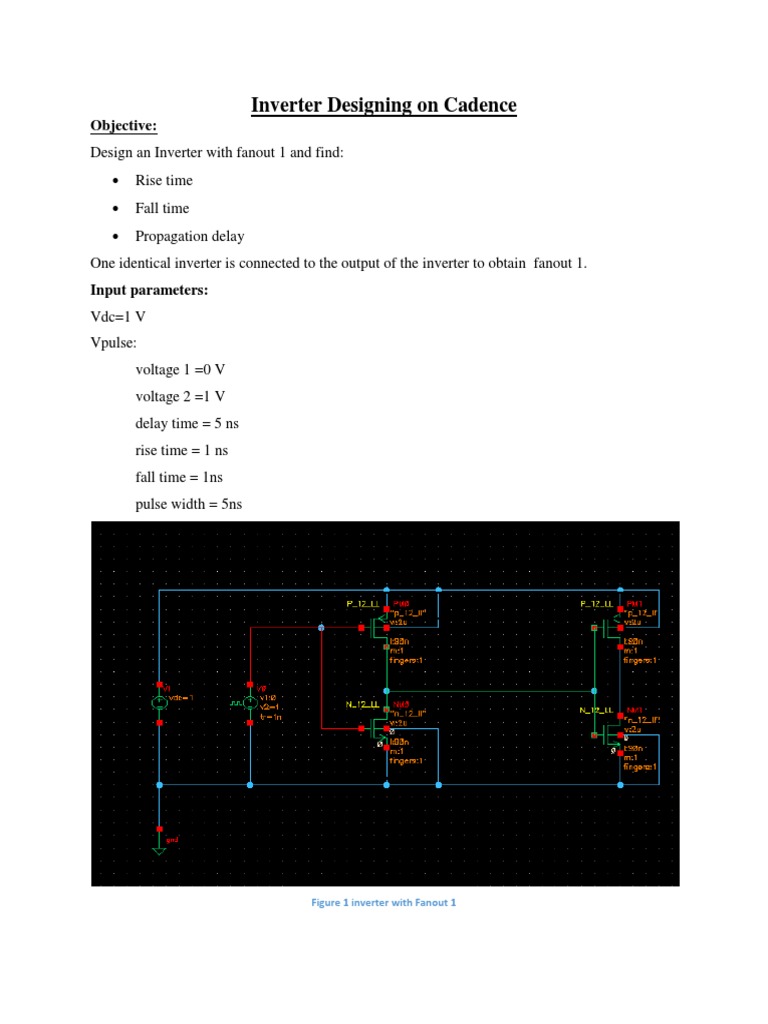 Invertor Designing On Cadence | PDF
