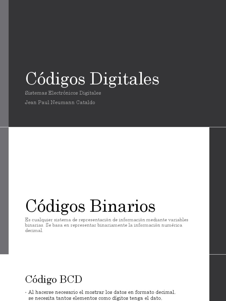 Códigos Digitales | PDF | Decimal codificado en binario | Ingeniería ...