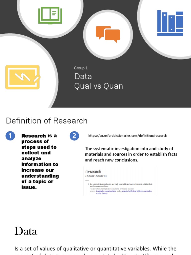 Data Qual Vs Quan: Group 1 | PDF