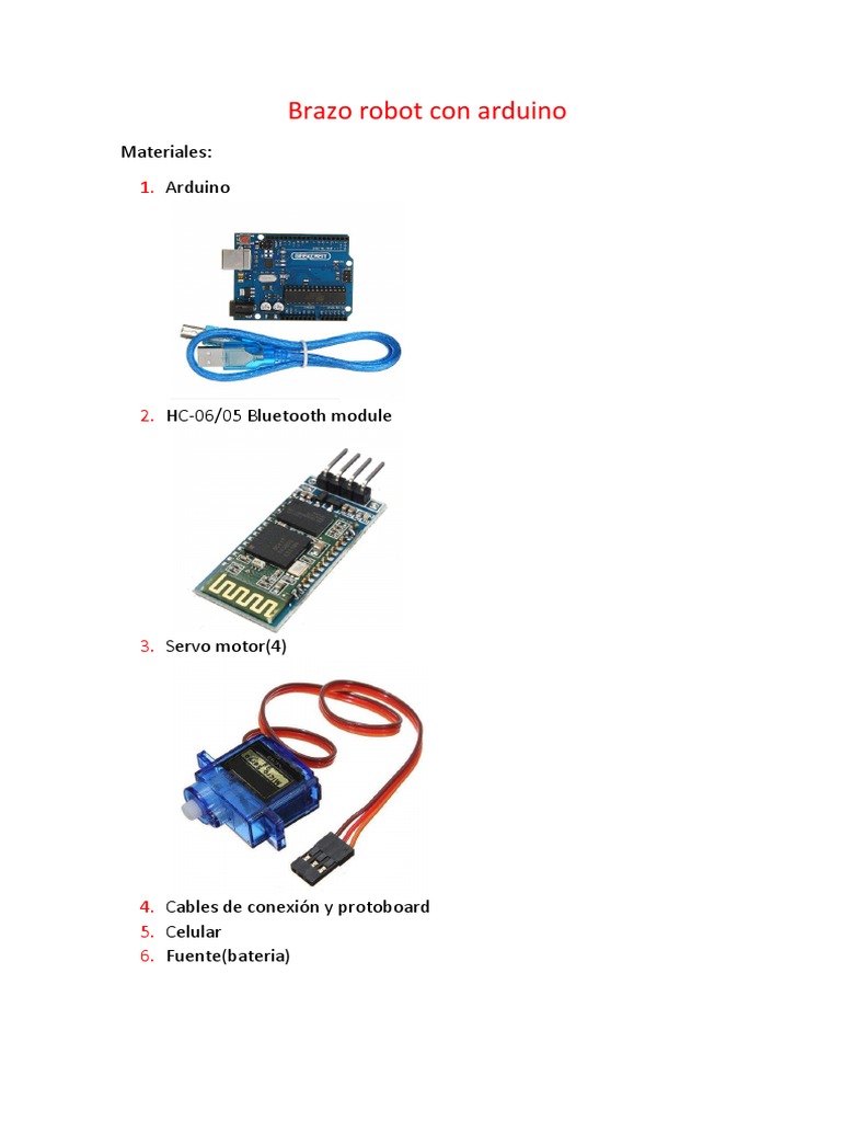 Brazo Robot Con Arduino | PDF