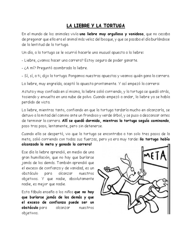 La Liebre y La Tortuga | PDF