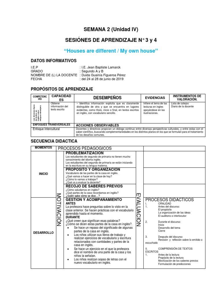 Sesiones Semana 2 Unidad 4 Segundo | PDF | Epistemología | Conceptos ...