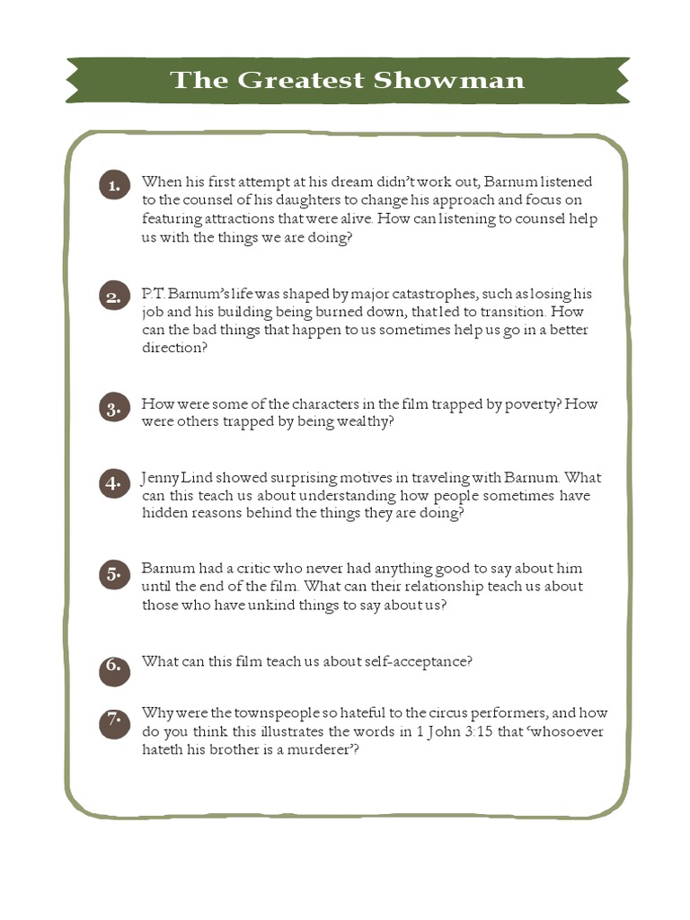Lessons from The Greatest Showman | PDF | Art