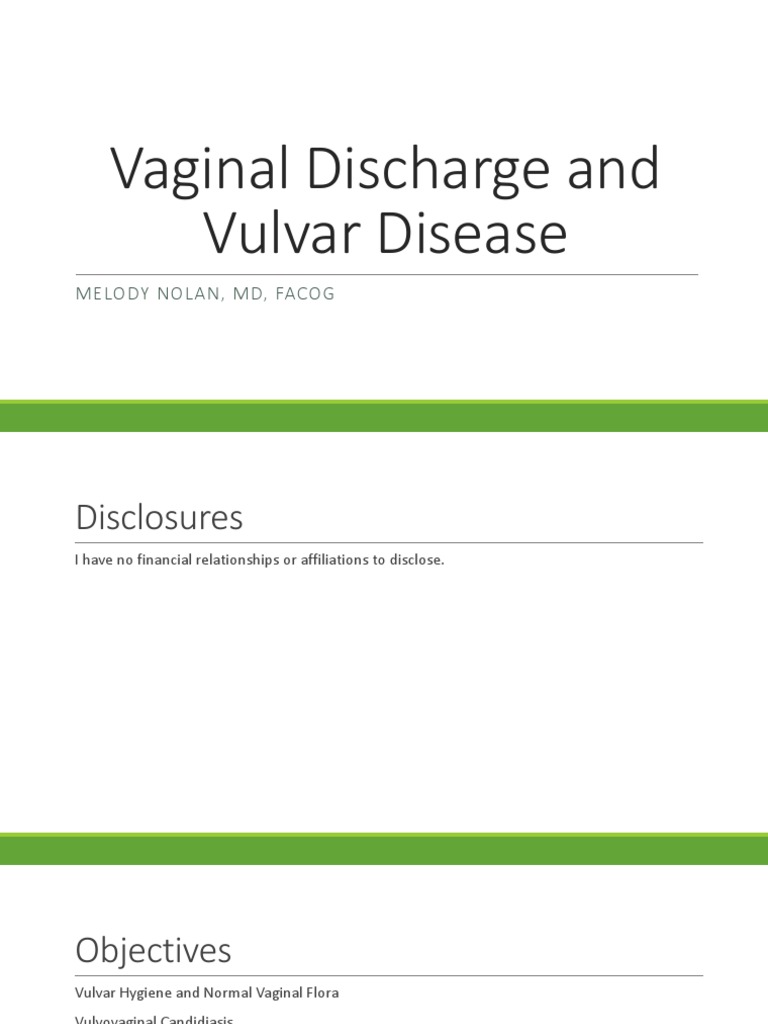 Vaginal Discharge and Vulvar Disease Final | PDF | Vagina | Candidiasis