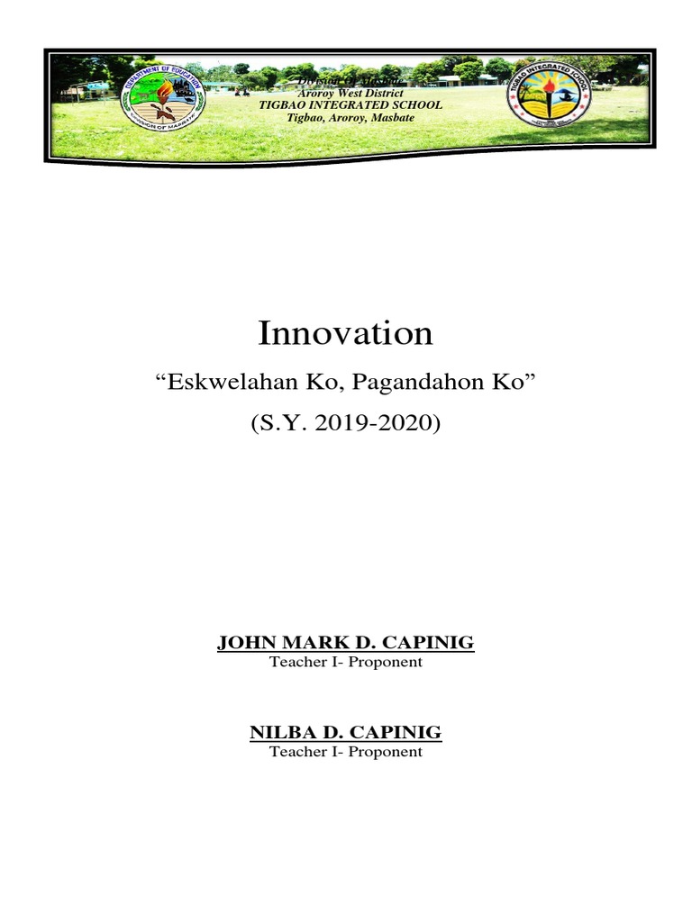 Completion Report For Innovation | PDF | Classroom | Teachers