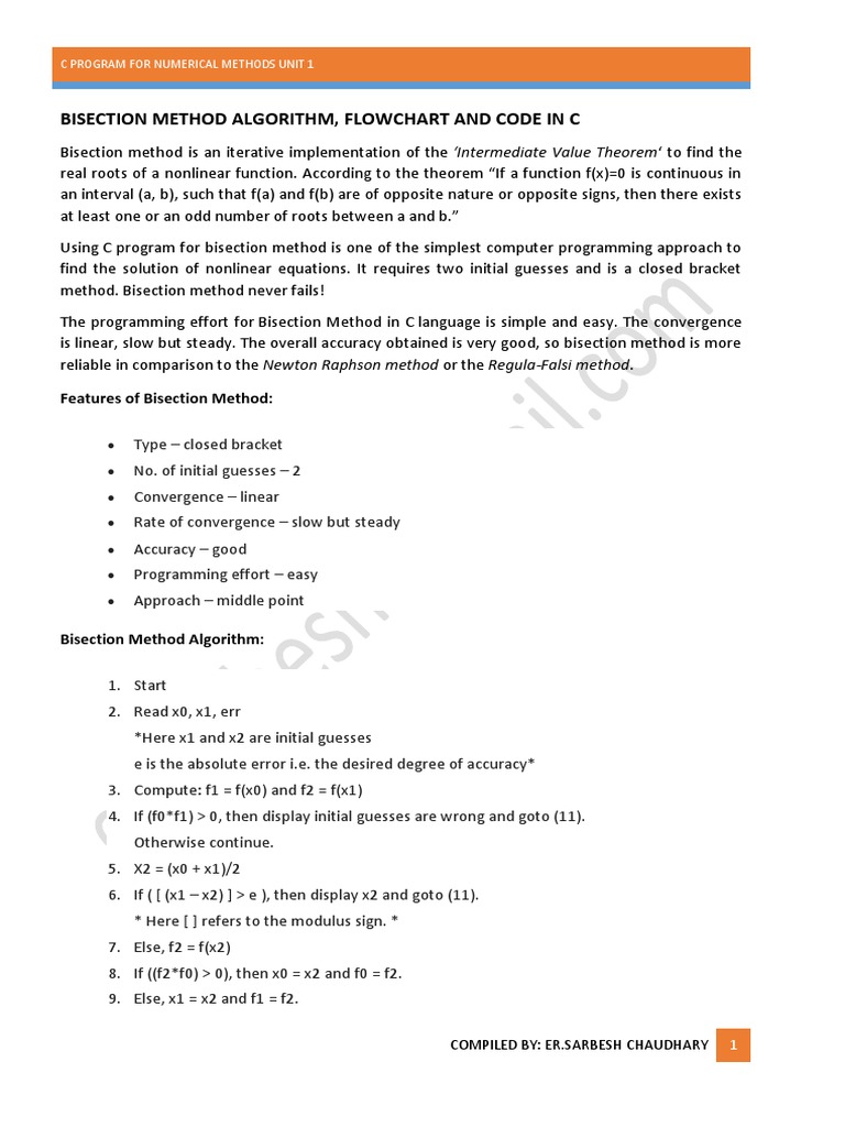 C Program For Numerical Methods Unit 1 | PDF | Theoretical Computer ...