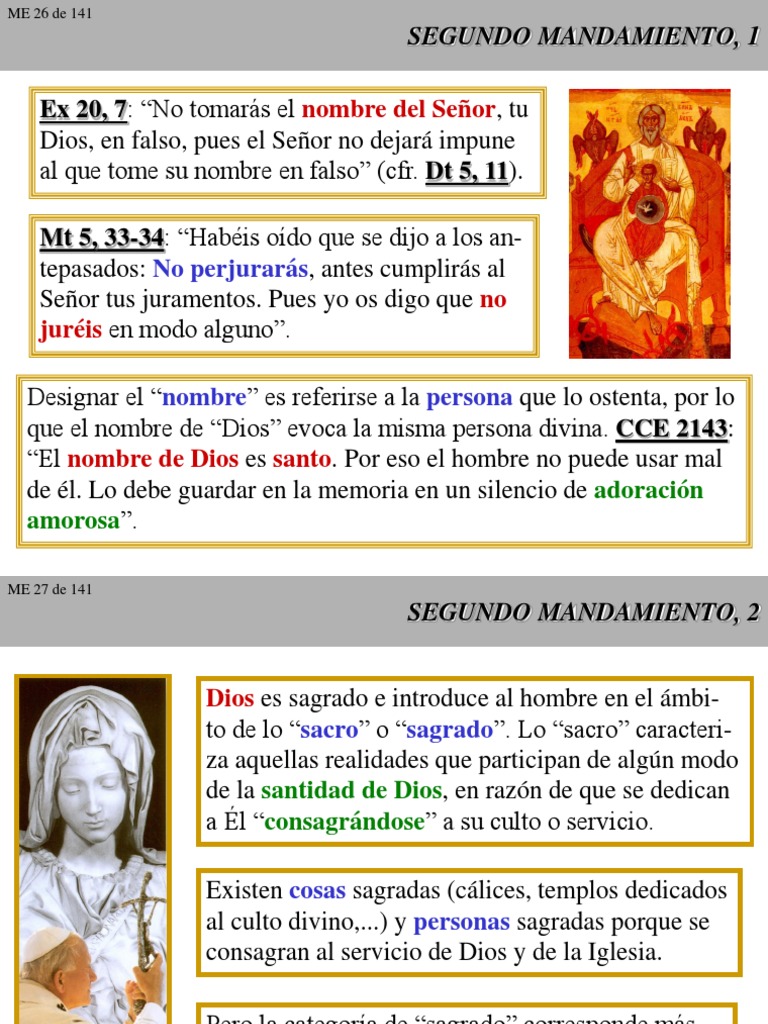8b. Segundo Mandamiento | PDF | Diez Mandamientos | Verdad