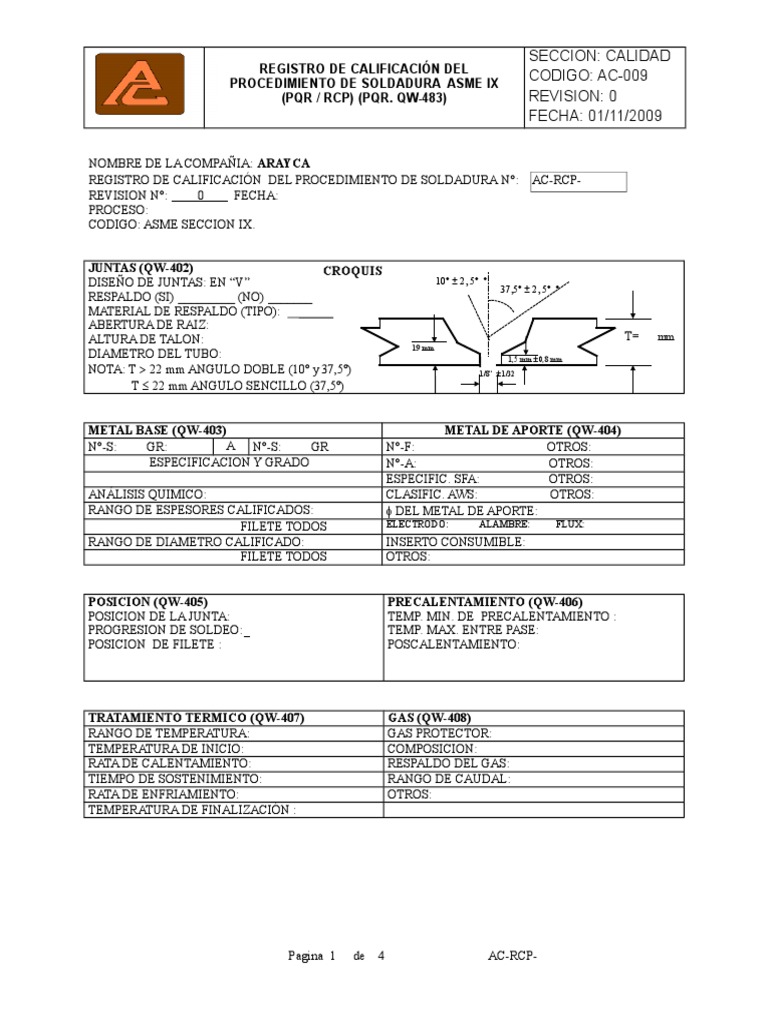 WPS | PDF | Soldadura | Construcción