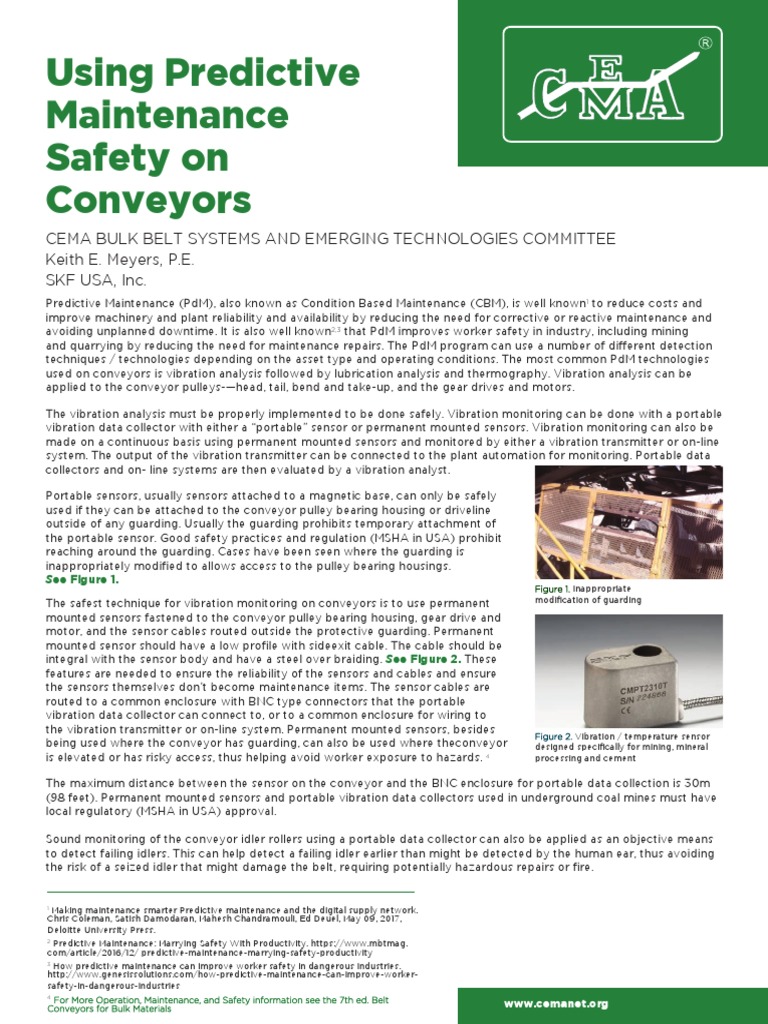 CEMA Using Predictive Maintenance Safety On Conveyors | PDF ...