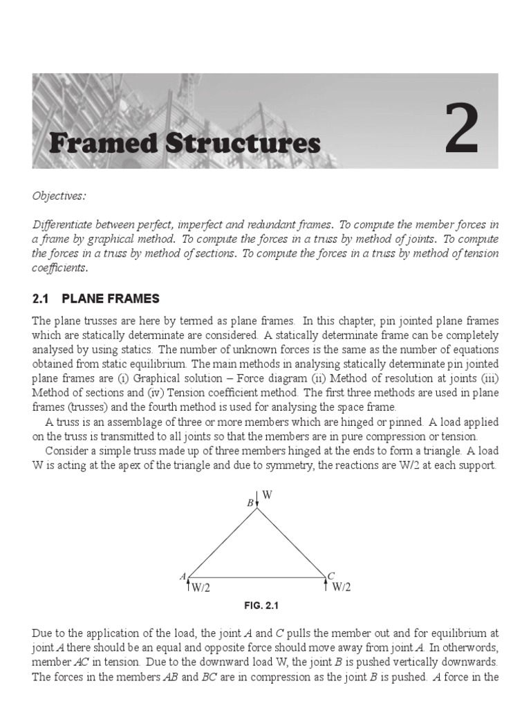 Analysis of Perfect Frames PDF | PDF | Truss | Force